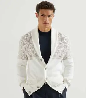 Brunello Cucinelli Jacquard Shawl-collar Cardigan