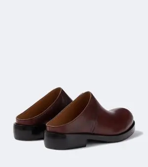 Dries Van Noten Leather Mules - Brown