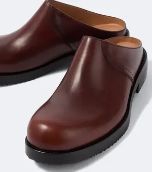 Dries Van Noten Leather Mules - Brown