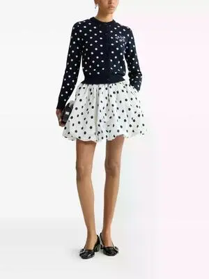 PATOU Polka-dot Buttoned Cardigan - Black
