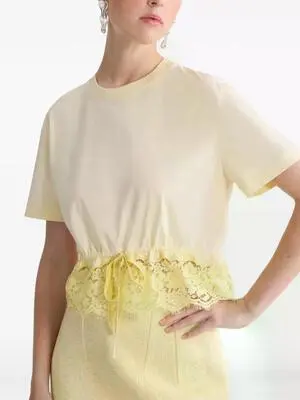 PATOU Lace-hem T-shirt