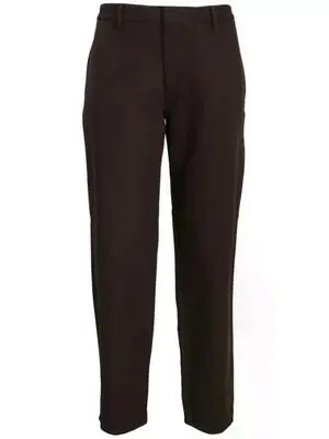 Emporio Armani Logo-plaque Trousers - Brown