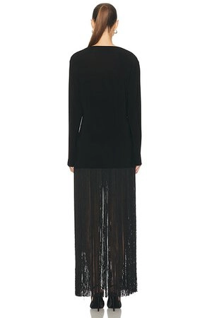 Beaufille Jolie Dress With Fringe Hemline