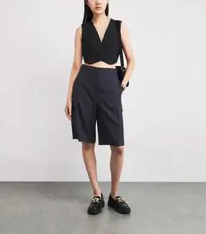 Sandro Cropped Sleeveless V-neck Top