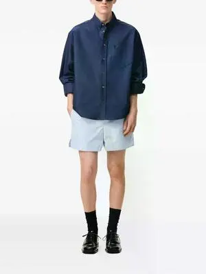 AMI Paris Cotton Poplin Striped Shorts