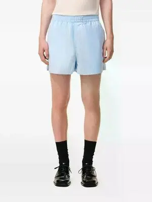 AMI Paris Cotton Poplin Striped Shorts