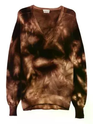 A.N.G.E.L.O. VINTAGE CULT Tie-dye Cashmere V-neck Jumper