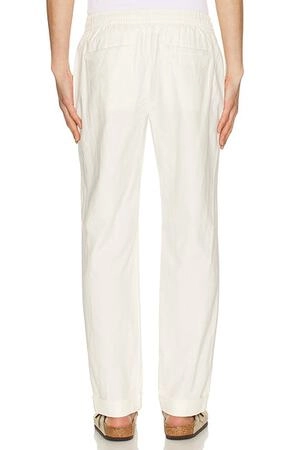 Onia Linen Cotton Stretch Cuff Pant - Egret