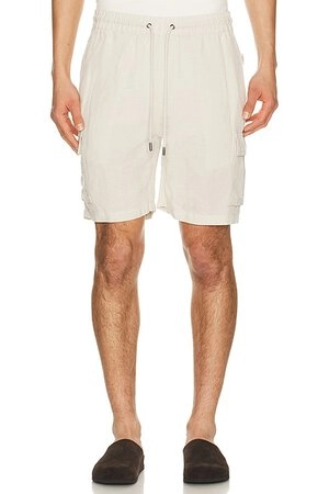 Onia Air Linen Pull On Cargo Short - Stone