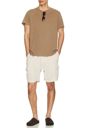 Onia Air Linen Pull On Cargo Short - Stone