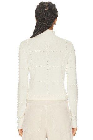 Guest In Residence Popcorn Knit Mock Neck Top