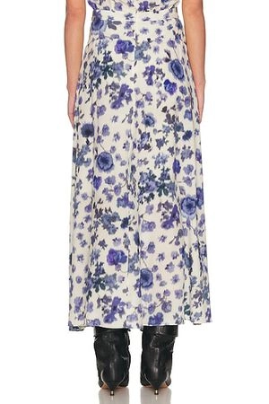 Isabel Marant Étoile Floral Silk Crepe Skirt - Blue
