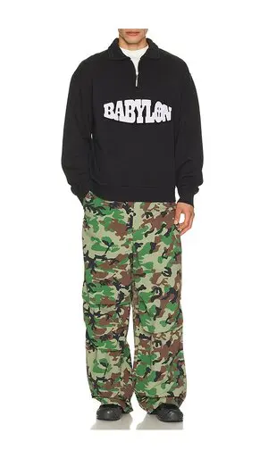 BABYLON Half Zip Pullover Sweater