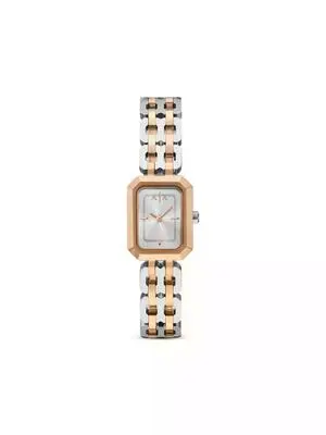 Armani Exchange Rectangular Case Two-tone Bracelet Watch