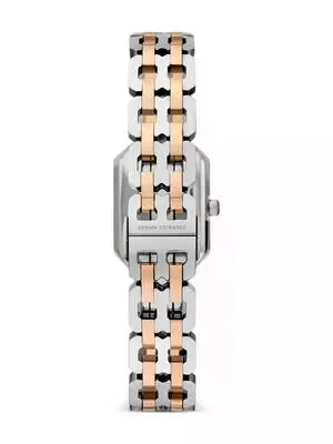 Armani Exchange Rectangular Case Two-tone Bracelet Watch