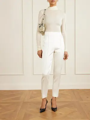 Wardrobe.NYC Recycled-satin Crepe Tapered Pants
