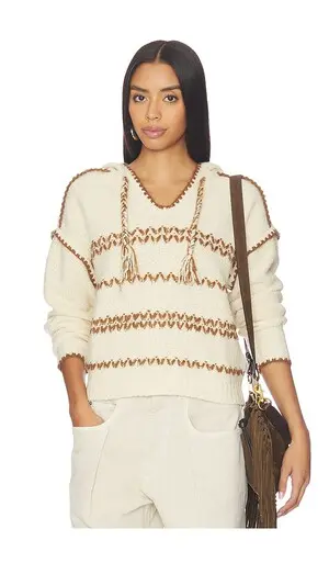 Isabel Marant Étoile Romera Hooded V-neck Sweater - Neutral