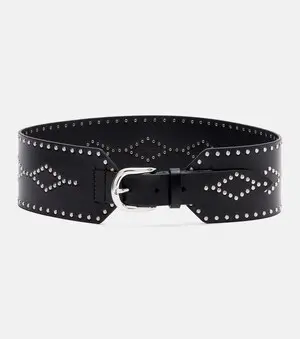 Isabel Marant Étoile Lucie Studded Leather Belt - Black