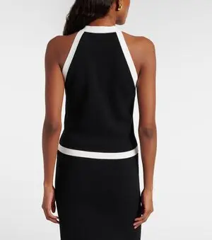 Nina Ricci Ribbed-knit Halterneck Top