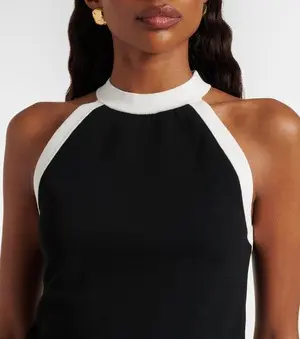 Nina Ricci Ribbed-knit Halterneck Top