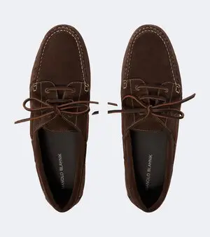 Manolo Blahnik Marino Suede Loafers