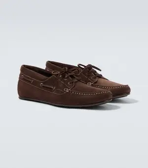 Manolo Blahnik Marino Suede Loafers