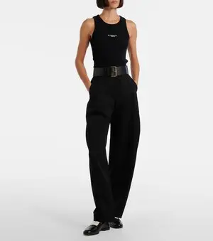 Givenchy Paris Logo Cotton Tank Top - Black
