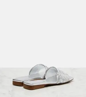 Bottega Veneta Parco Intrecciato Leather Mules