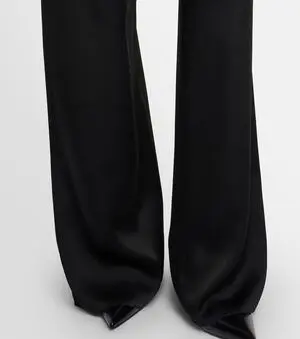 Max Mara Cono High-rise Wide-leg Trousers - Black