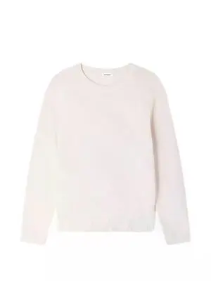 Sandro Seed-stitch Wool Crew Neck Sweater - Neutrals