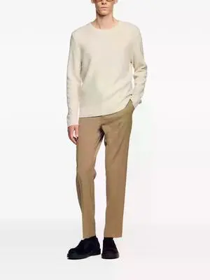 Sandro Seed-stitch Wool Crew Neck Sweater