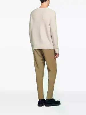 Sandro Seed-stitch Wool Crew Neck Sweater
