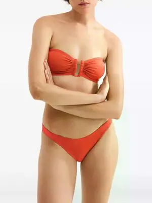 ERES Shirred Bandeau Bikini Top - Red