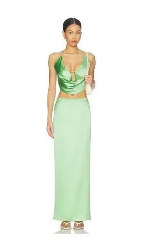 NOOKIE Calypso Draped Halter Top - Mint