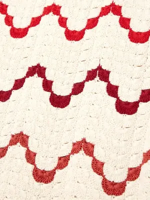 Escvdo Safi Crocheted Cotton Midi Skirt - Red
