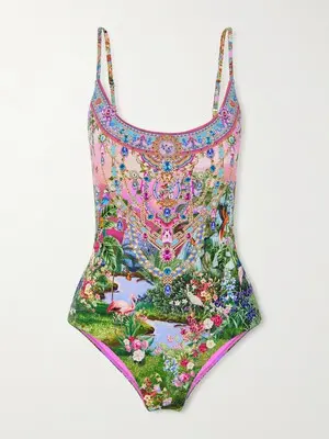 Camilla Crystal-embellished Printed Swimsuit - Multi