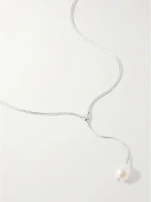 LOREN STEWART Sterling And Pearl Necklace