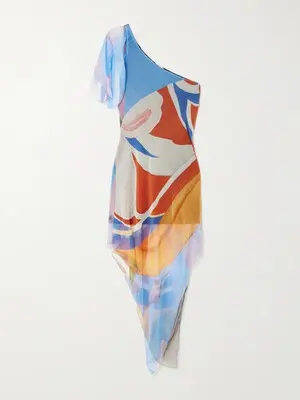 DONDE ESTEBAN Palenque Flores Printed Silk-chiffon Mini Dress - Multi