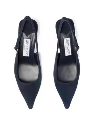 JIMMY CHOO Amel 50 Suede Slingback Pumps
