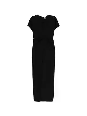 TOTEME Short-sleeve Midi Dress - Black