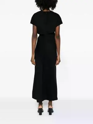 TOTEME Short-sleeve Midi Dress - Black