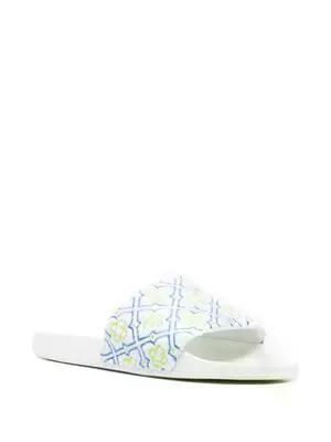 Casablanca Monogram Detail Open-toe Slides