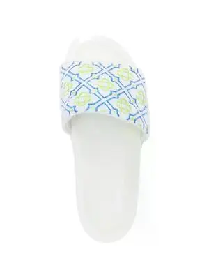 Casablanca Monogram Detail Open-toe Slides