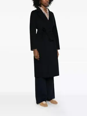Max Mara Double-breasted Belted Coat - Blue