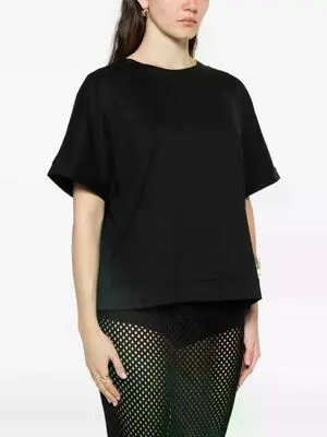 PUROTATTO Short-sleeve Crew Neck T-shirt With Ribbed Hem