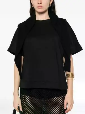 PUROTATTO Short-sleeve Crew Neck T-shirt With Ribbed Hem
