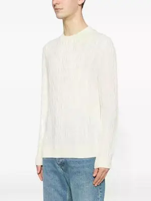 BOSS Cable-knit Wool Crew Neck Sweater