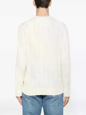 BOSS Cable-knit Wool Crew Neck Sweater