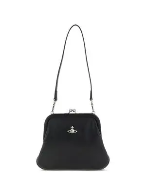 VIVIENNE WESTWOOD Orb Logo Clasp Clutch - Black