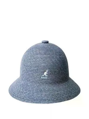 KANGOL Woven Bucket Hat With Embroidered Logo Blue